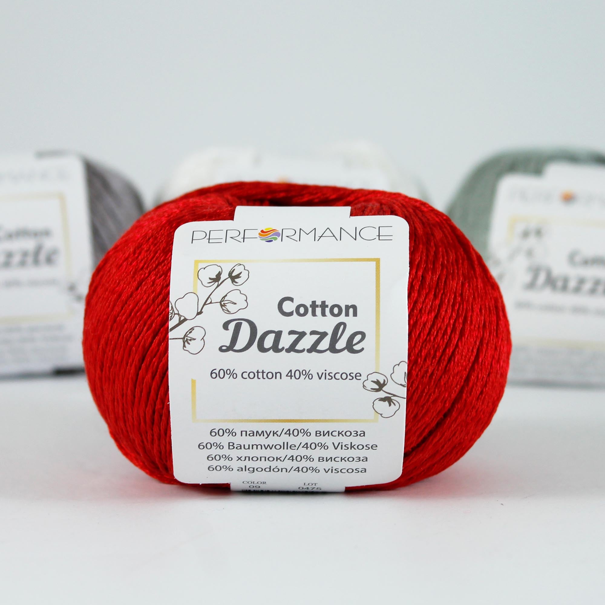 Lana Performance Cotton Dazzle Rojo # 09 x 50 gramos – Entrelanas Sala ...