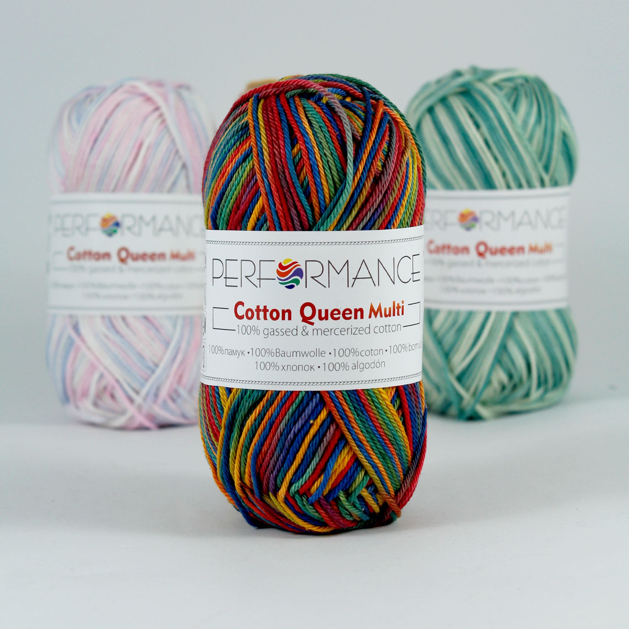 Lana Performance Cotton Queen Multi Matizado Arcoiris # 9158 x 50 gram ...