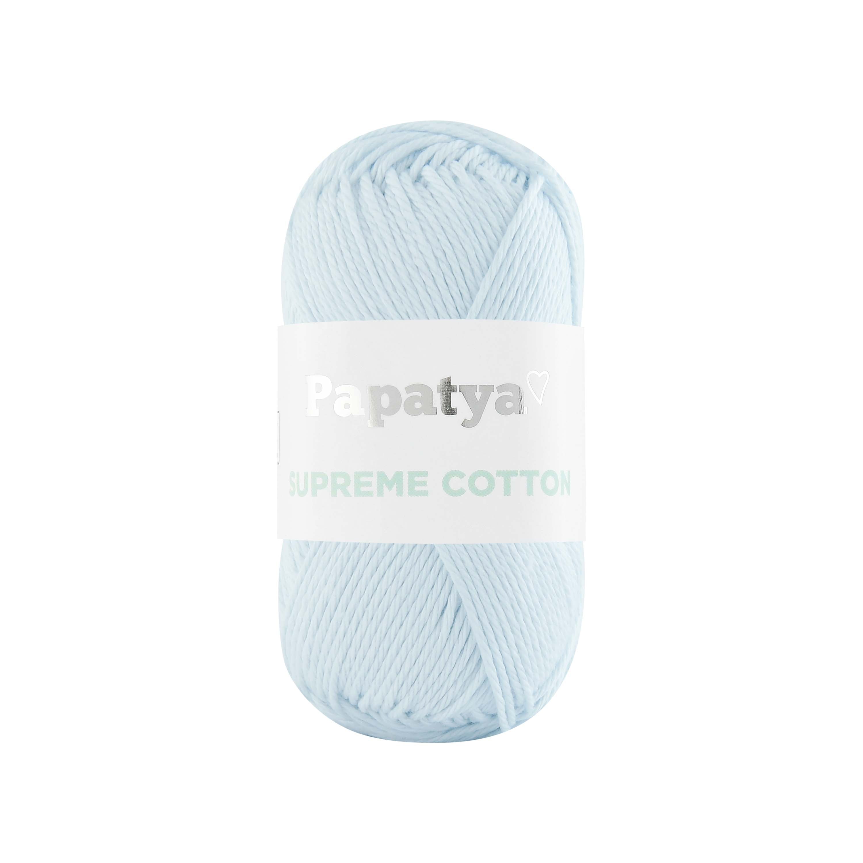 Lana Papatya Cotton Supreme Azul Bebe Palido # 5820 x 50 gramos ...
